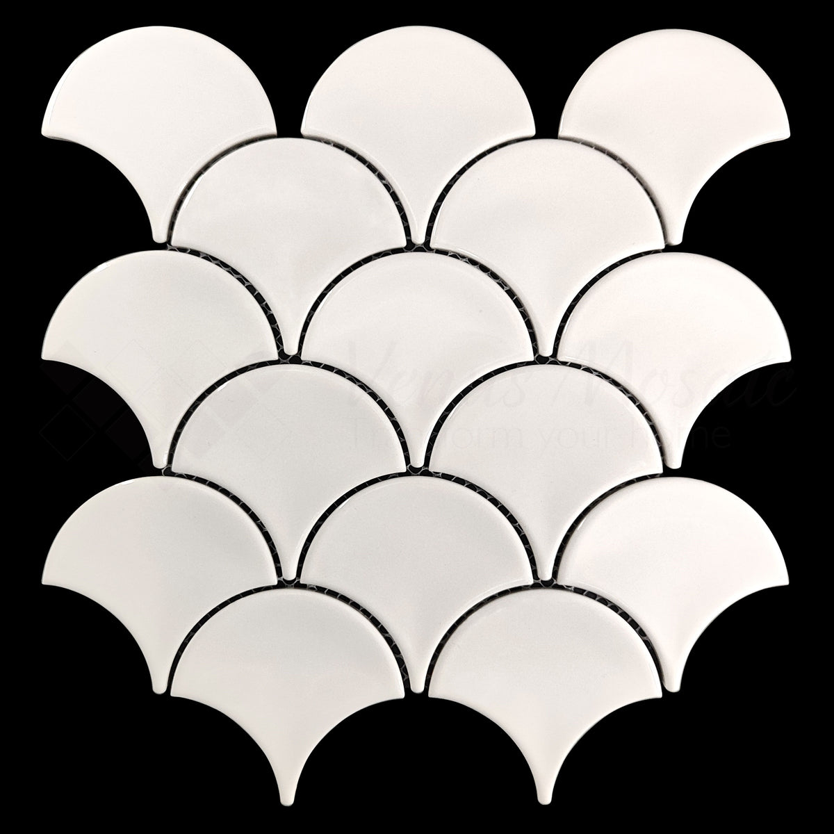 Venus Mosaic Porcelain Scallop Tile – Mosaic Tiles Philippines