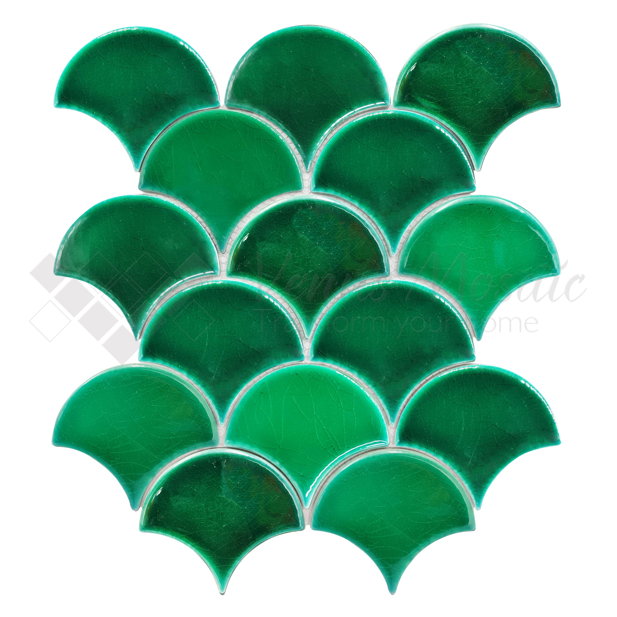 Venus Mosaic Porcelain Plain Scallop Tile – Mosaic Tiles Philippines