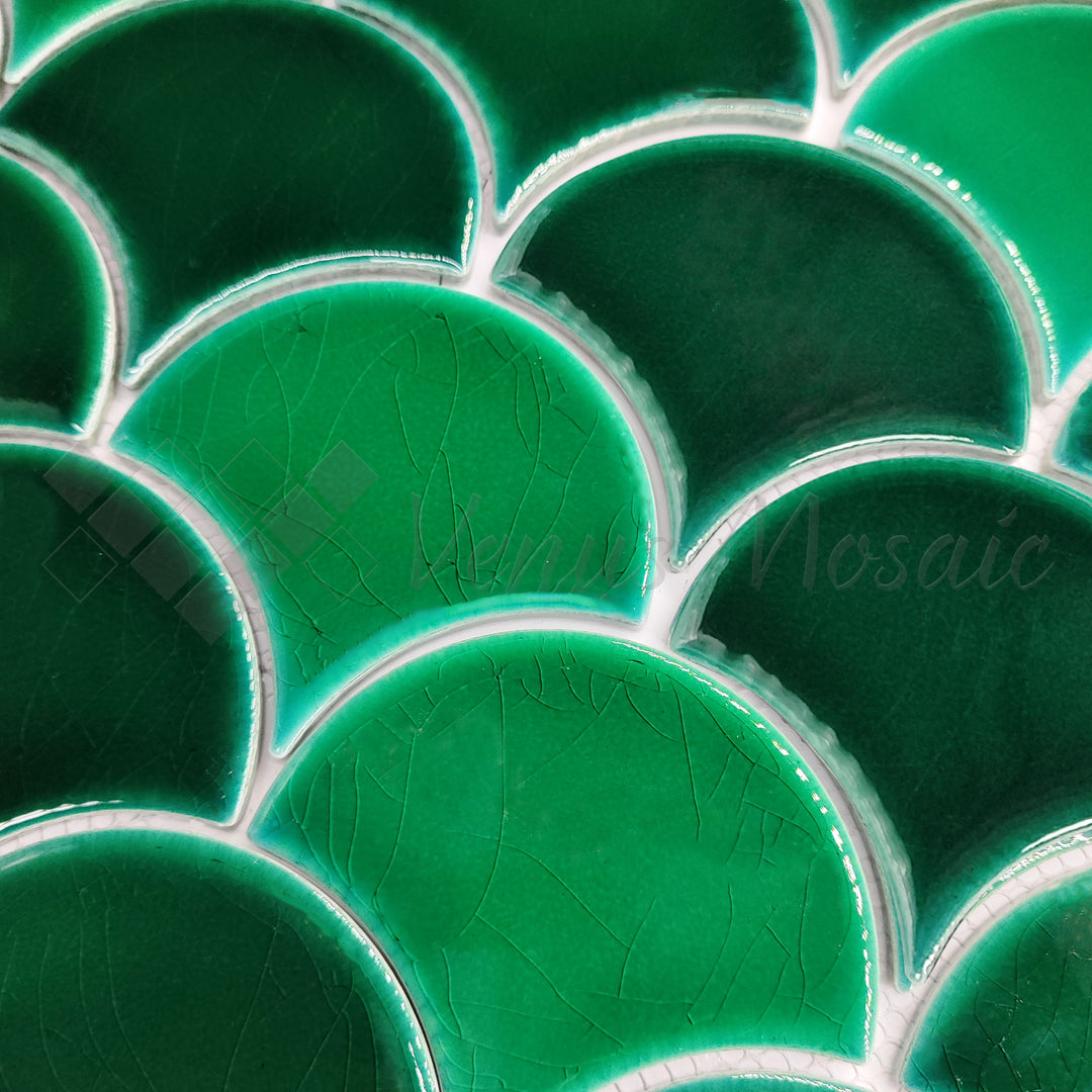 Venus Mosaic Porcelain Plain Scallop Tile – Mosaic Tiles Philippines