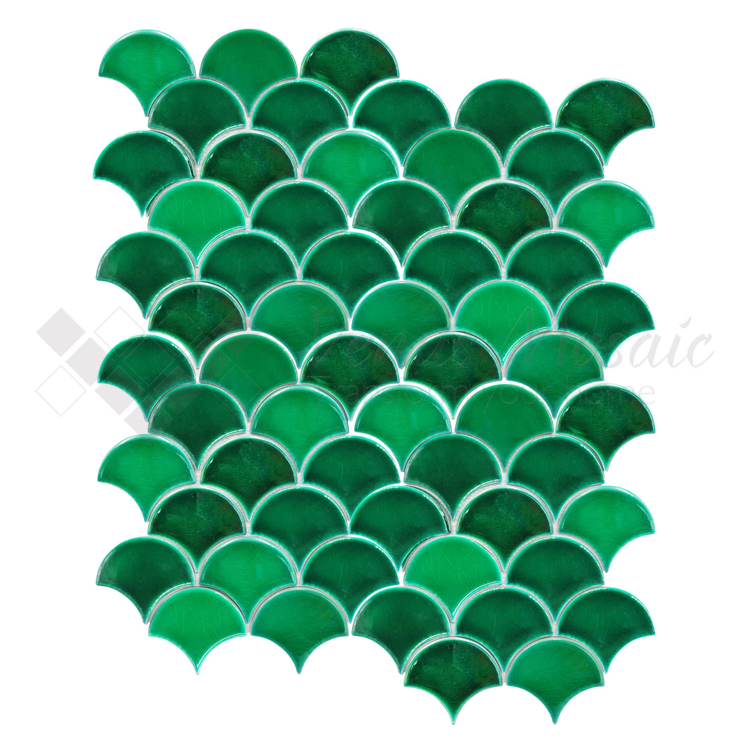 Venus Mosaic Porcelain Plain Scallop Tile – Mosaic Tiles Philippines