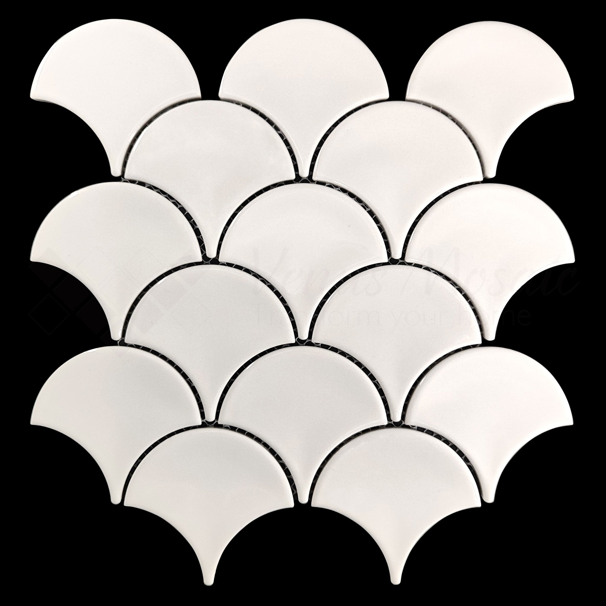 Venus Mosaic Porcelain Scallop Tile – Mosaic Tiles Philippines