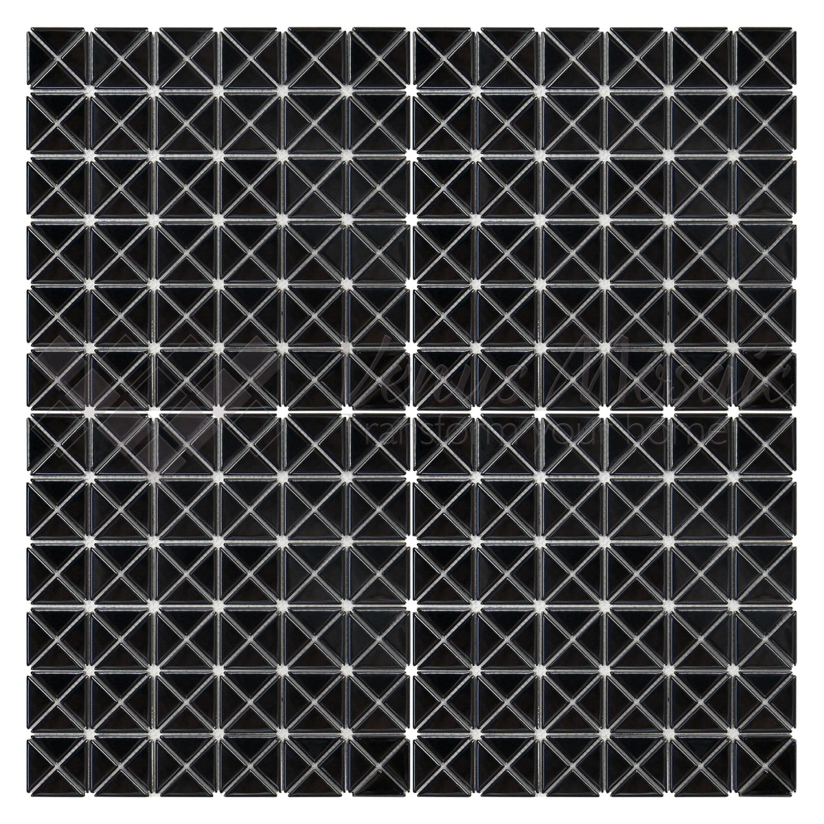 Venus Mosaic Porcelain Triangle Black Tile – Mosaic Tiles Philippines