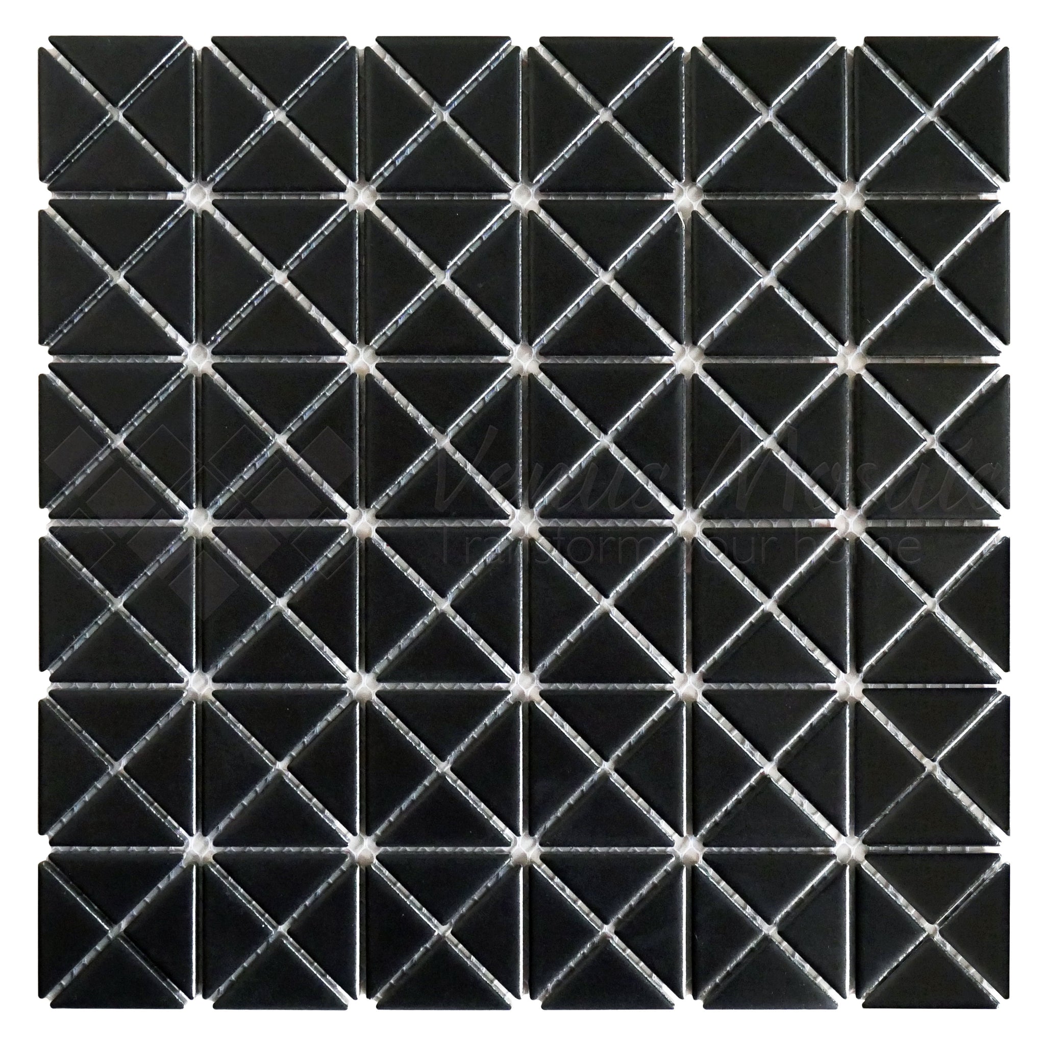 Venus Mosaic Porcelain Triangle Black Tile – Mosaic Tiles Philippines