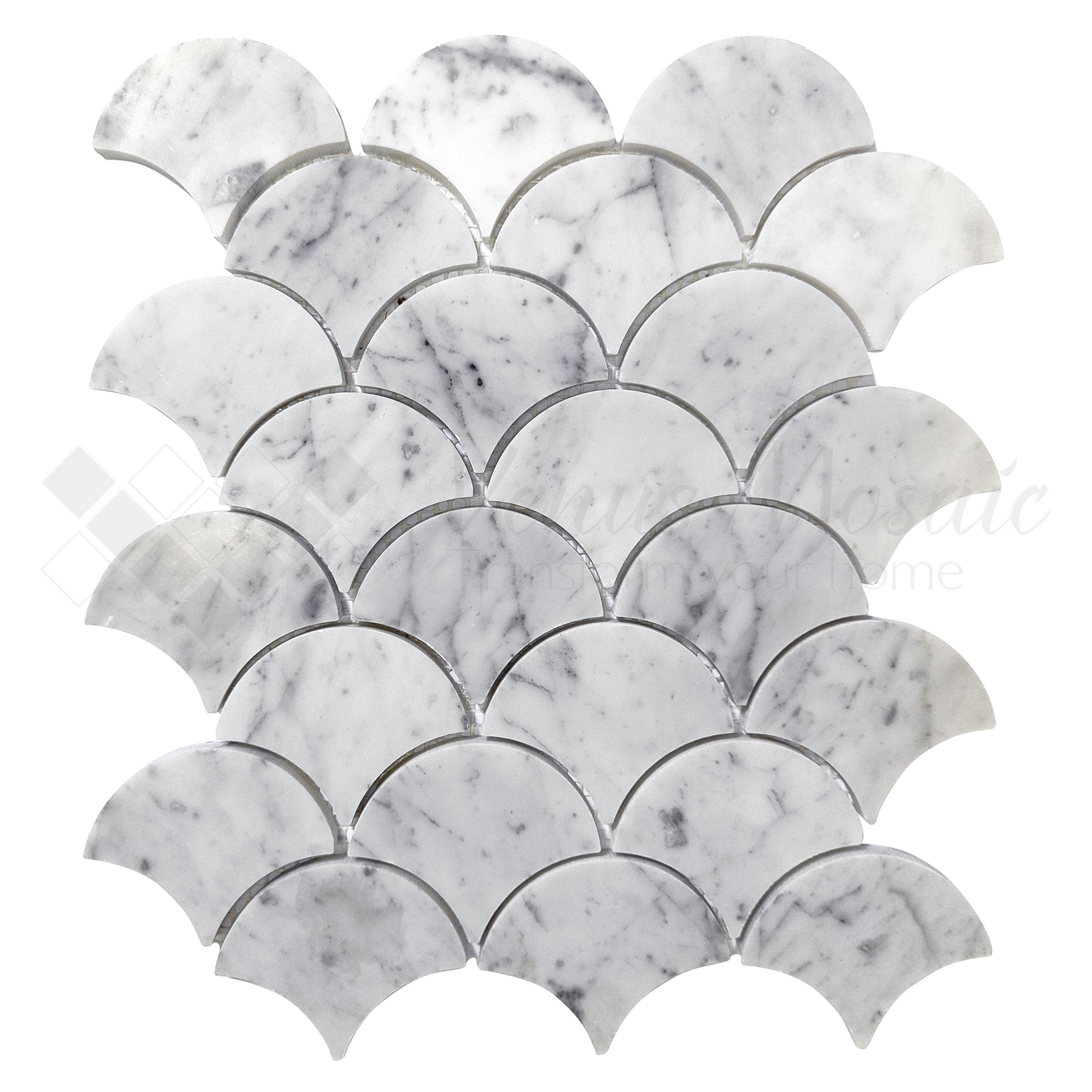 Venus Mosaic Marble Scallop Tile – Mosaic Tiles Philippines