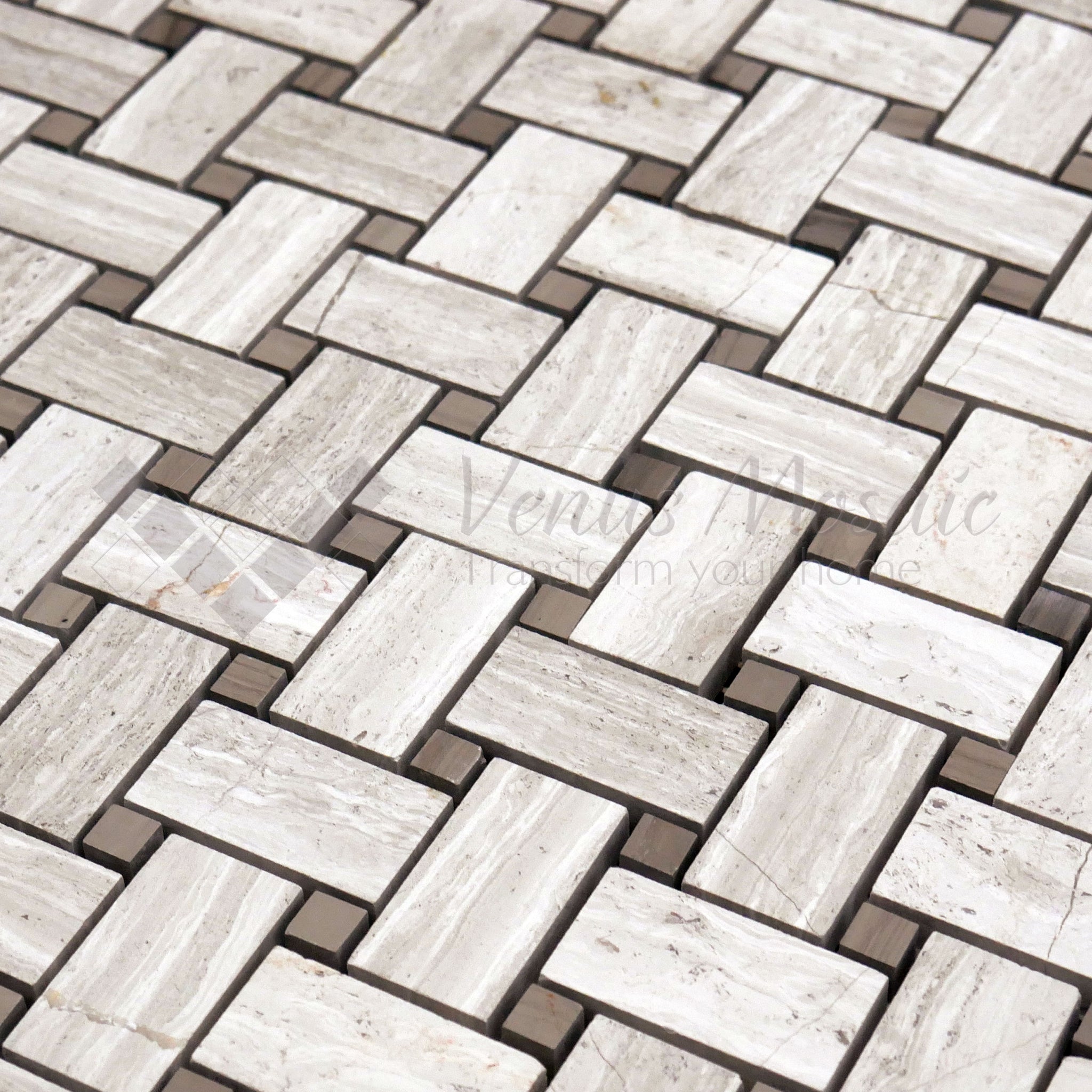 Venus Mosaic Marble Basketweave – Mosaic Tiles Philippines