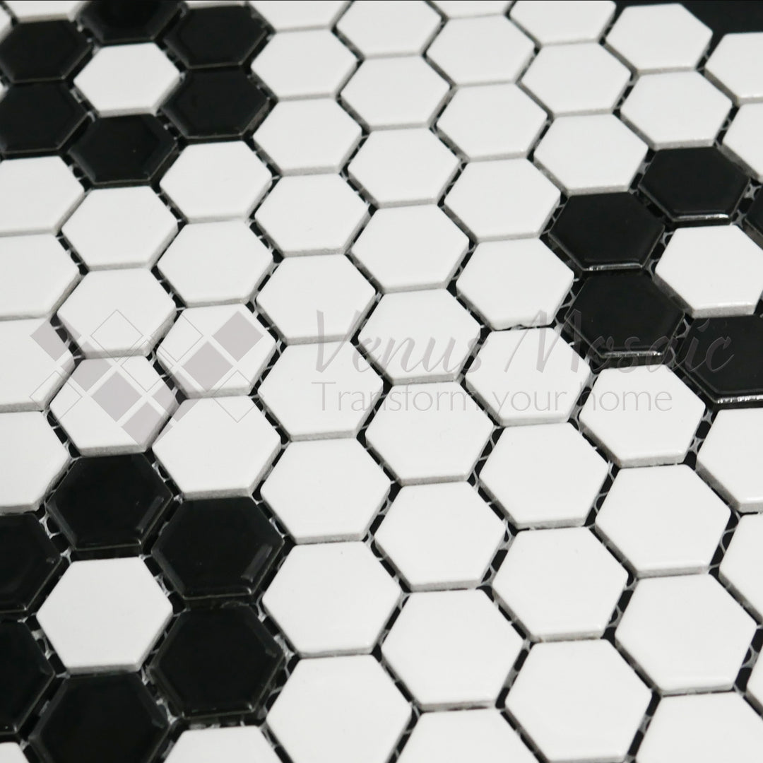 Venus Mosaic Porcelain Hexagon Flower Tile – Mosaic Tiles Philippines