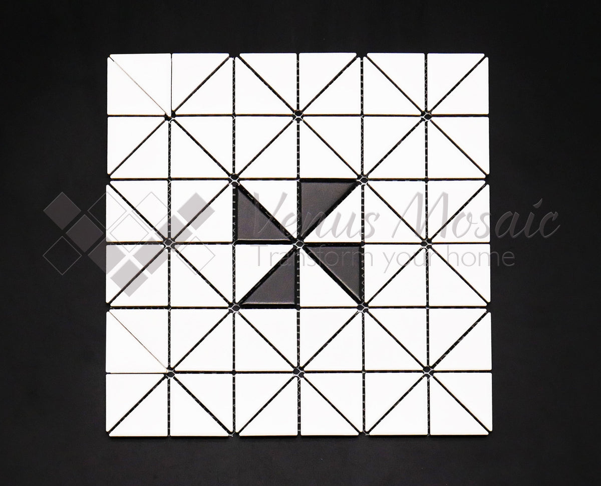Venus Mosaic Porcelain Triangled Windmill Tile – Mosaic Tiles Philippines